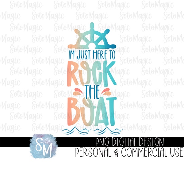 I'm Just Here to Rock the Boat Svg - Etsy
