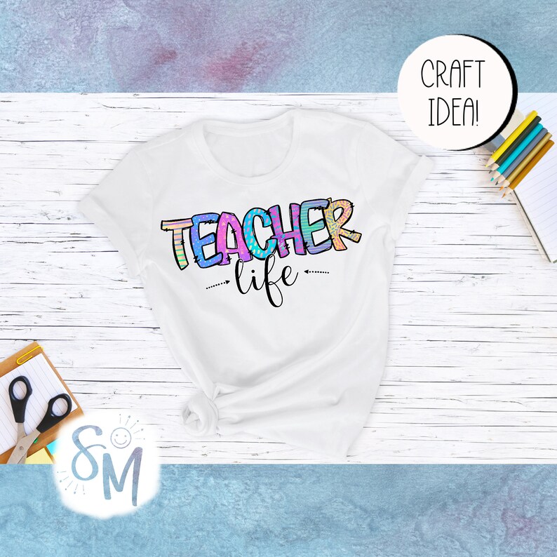 Colorful Teacher Life PNG Teacher PNG - Etsy