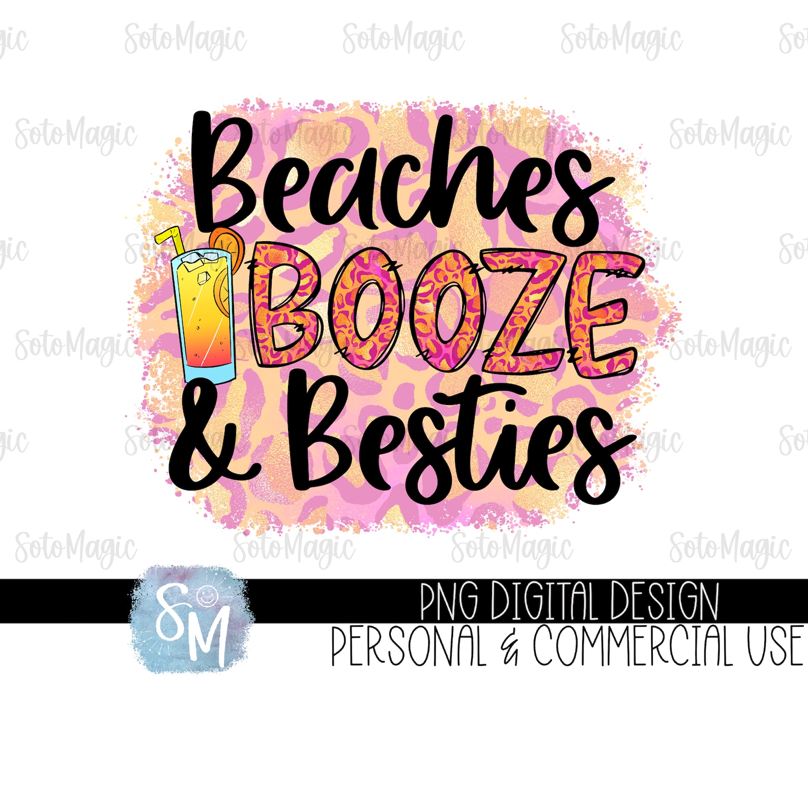 Beaches Booze Besties PNG Summer/vacation/cruise PNG - Etsy