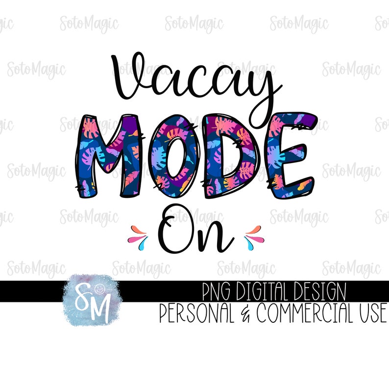 Tropical Vacay Mode on PNG Tropical Vacay PNG - Etsy