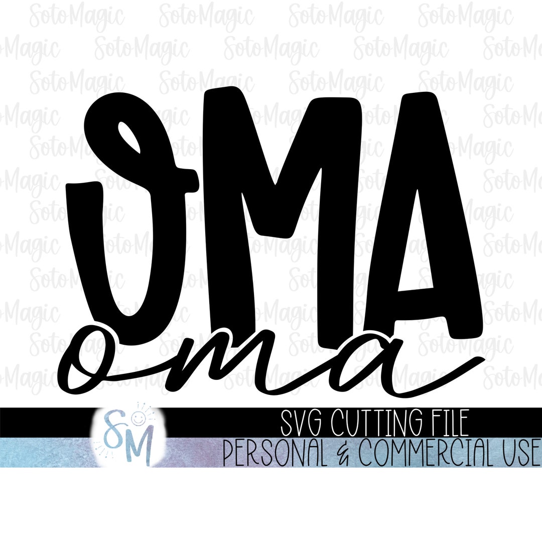 Double Oma Svg Cutting File Oma Design Mothers Day Design Digital ...