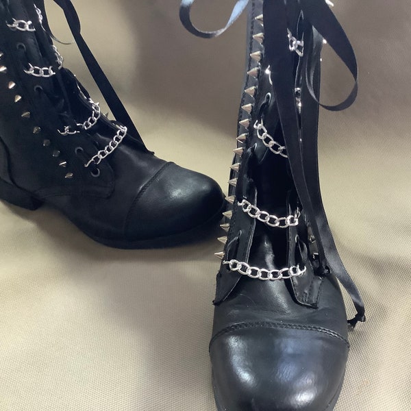 Goth Spike Boots - Etsy