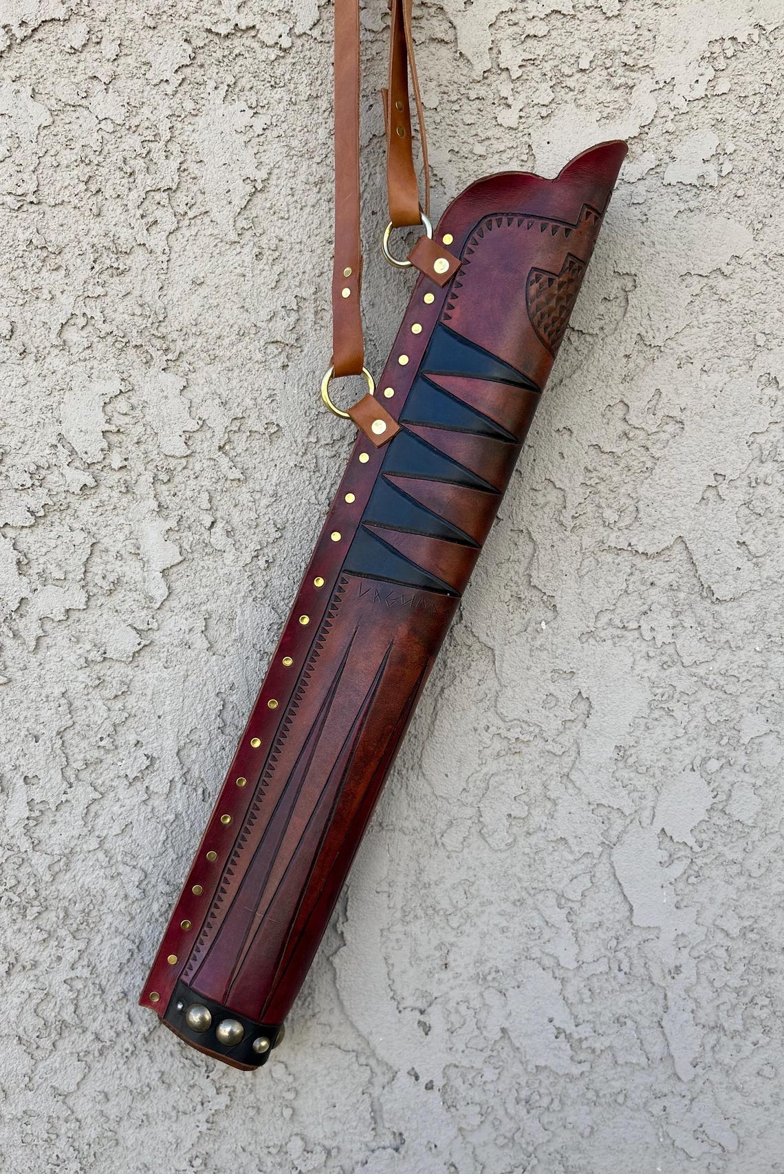 Archery Native American Handmade Leather Side Hip Arrow Quiver Mughal ...