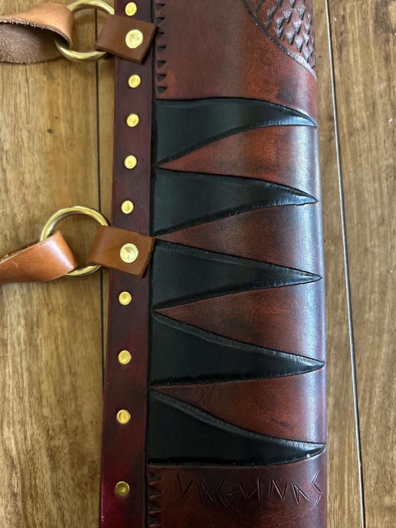 Archery Native American Handmade Leather Side Hip Arrow Quiver Mughal ...