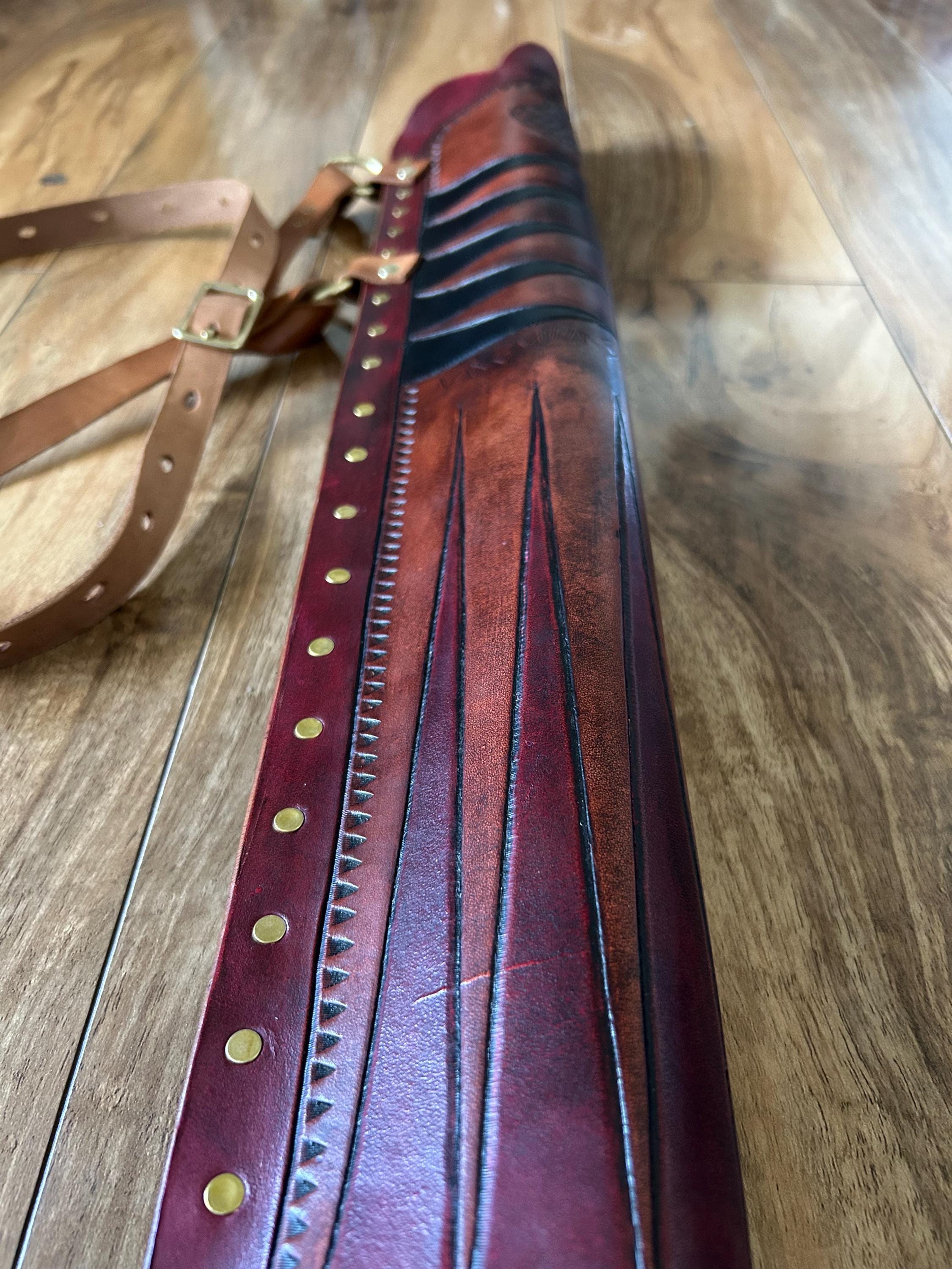 Archery Native American Handmade Leather Side Hip Arrow Quiver Mughal ...