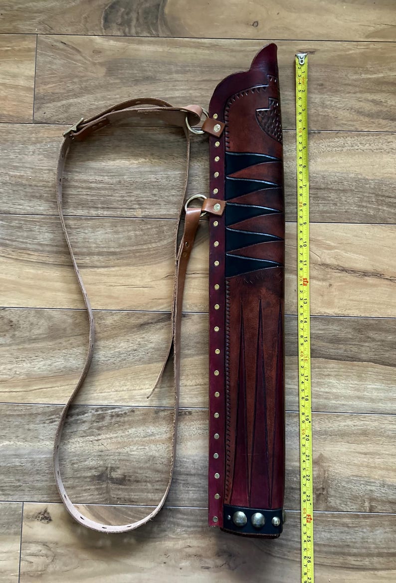 Archery Native American Handmade Leather Side Hip Arrow Quiver Mughal ...