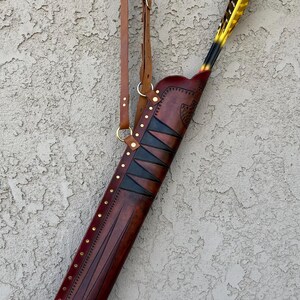 Archery Native American Handmade Leather Side Hip Arrow Quiver Mughal ...
