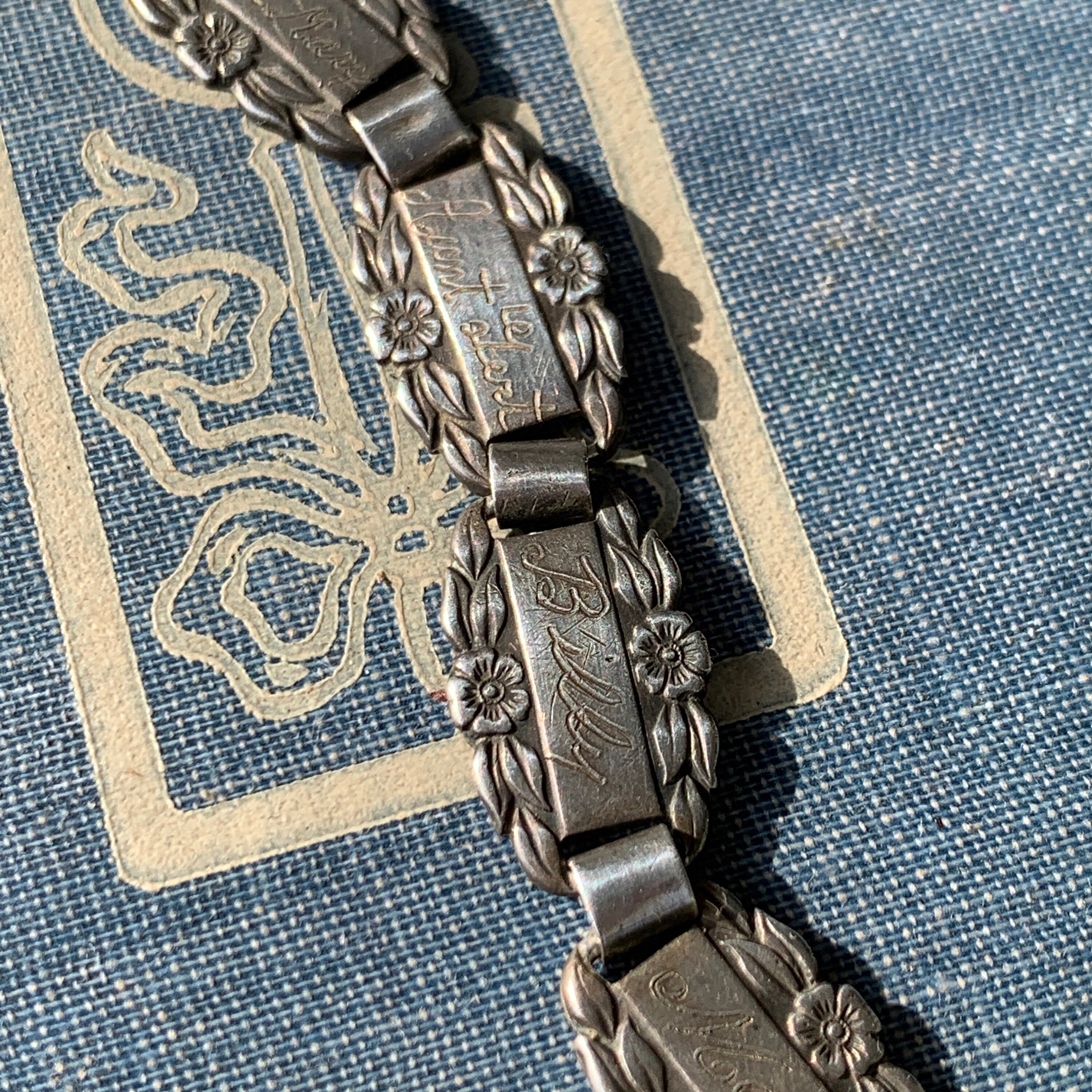 Vintage WWII Sterling Silver Forget Me Not Bracelet Vintage Bracelet ...