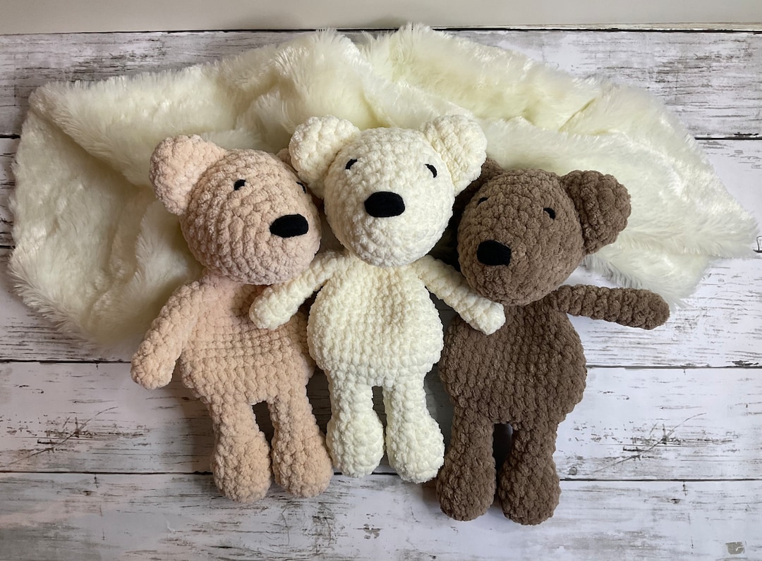 Teddy Bear to Cuddle, Crocheted Cuddly Toy - Etsy