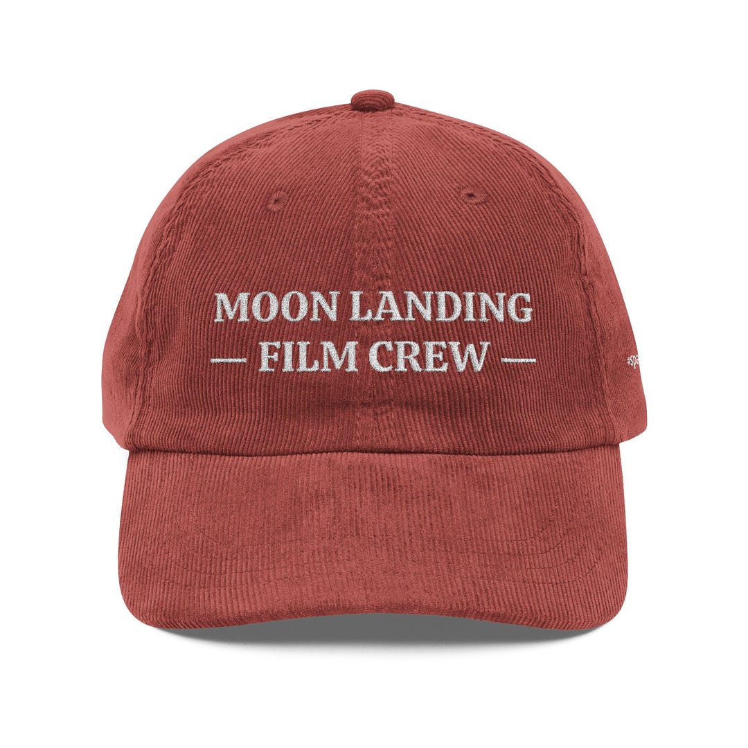 Moon Landing Film Crew Cap | 'space is Fake' Embroidered Conspiracy Hat ...