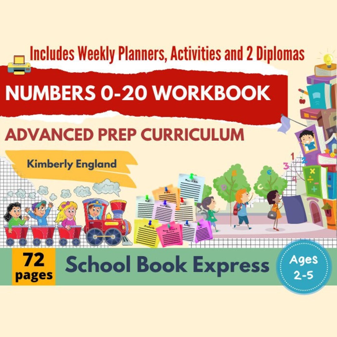 Numbers 0-20 Workbook, Pre-k - Kindergarten Curriculum, Printable ...