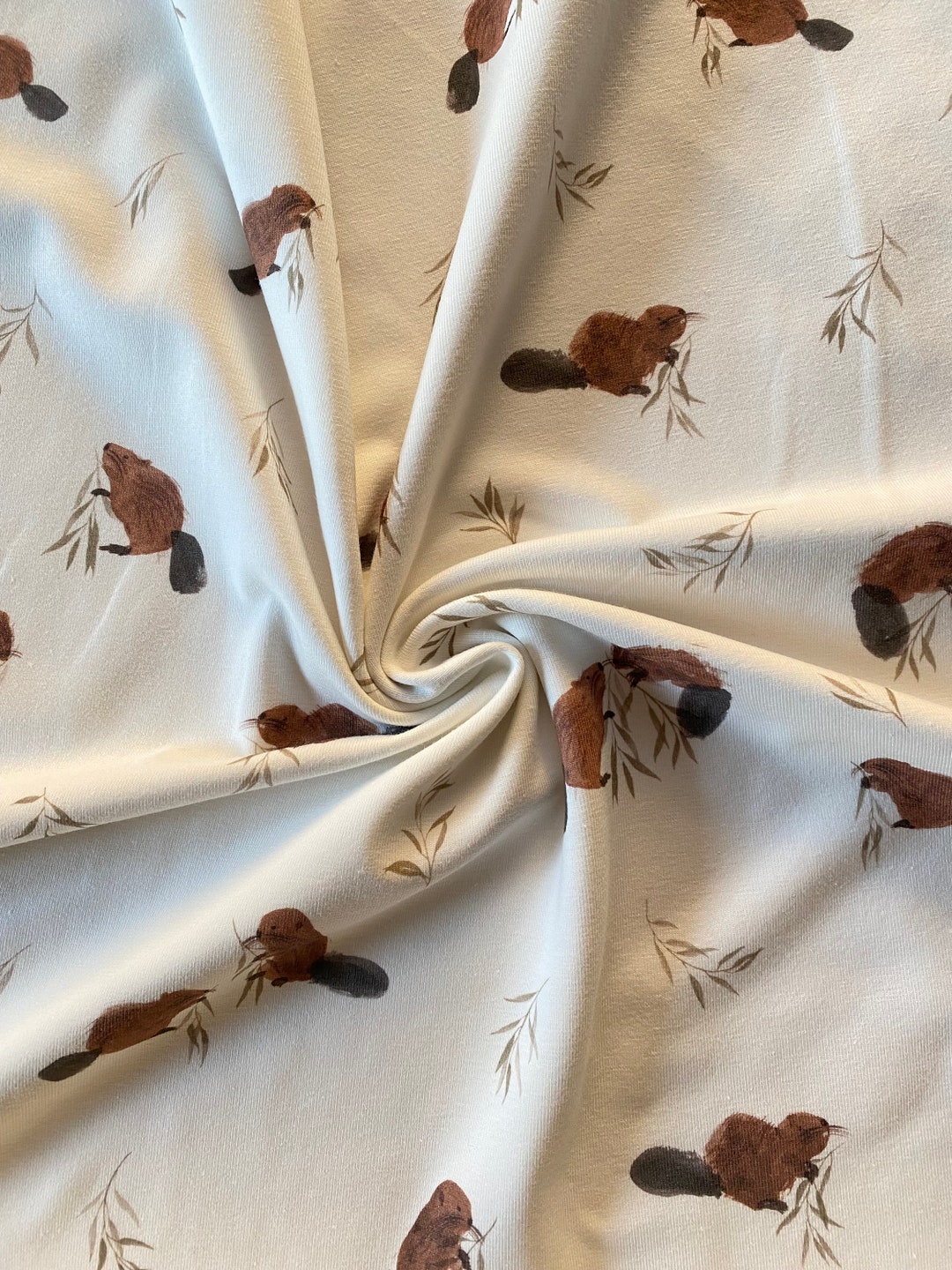Jersey Family Fabrics Beaver Fabric - Etsy