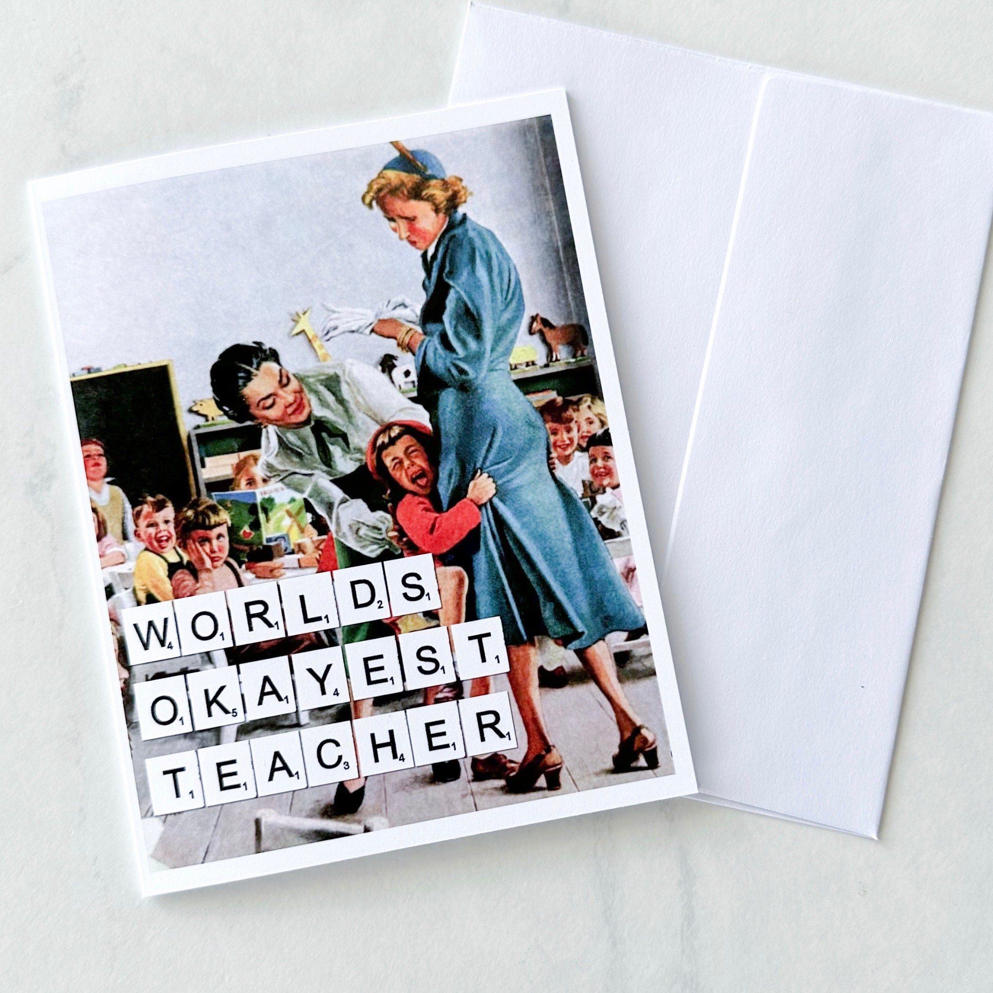 Funny Teacher Card, End of School Year, Student, Teacher Gift, Greeting ...