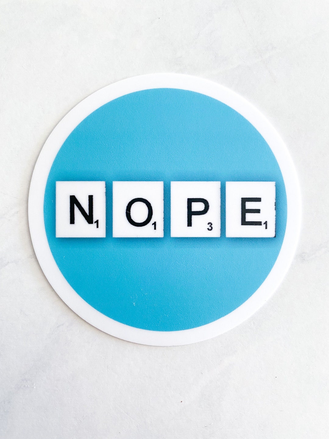 Vinyl Sticker NOPE, Water Bottle Sticker, Laptop Sticker, Notebook ...