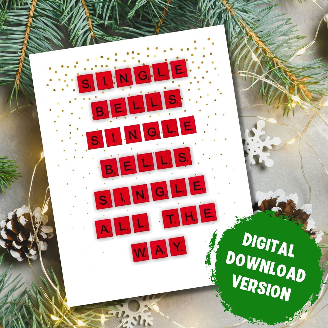 Printable Christmas Card Single Bells Single Bells Single All - Etsy UK