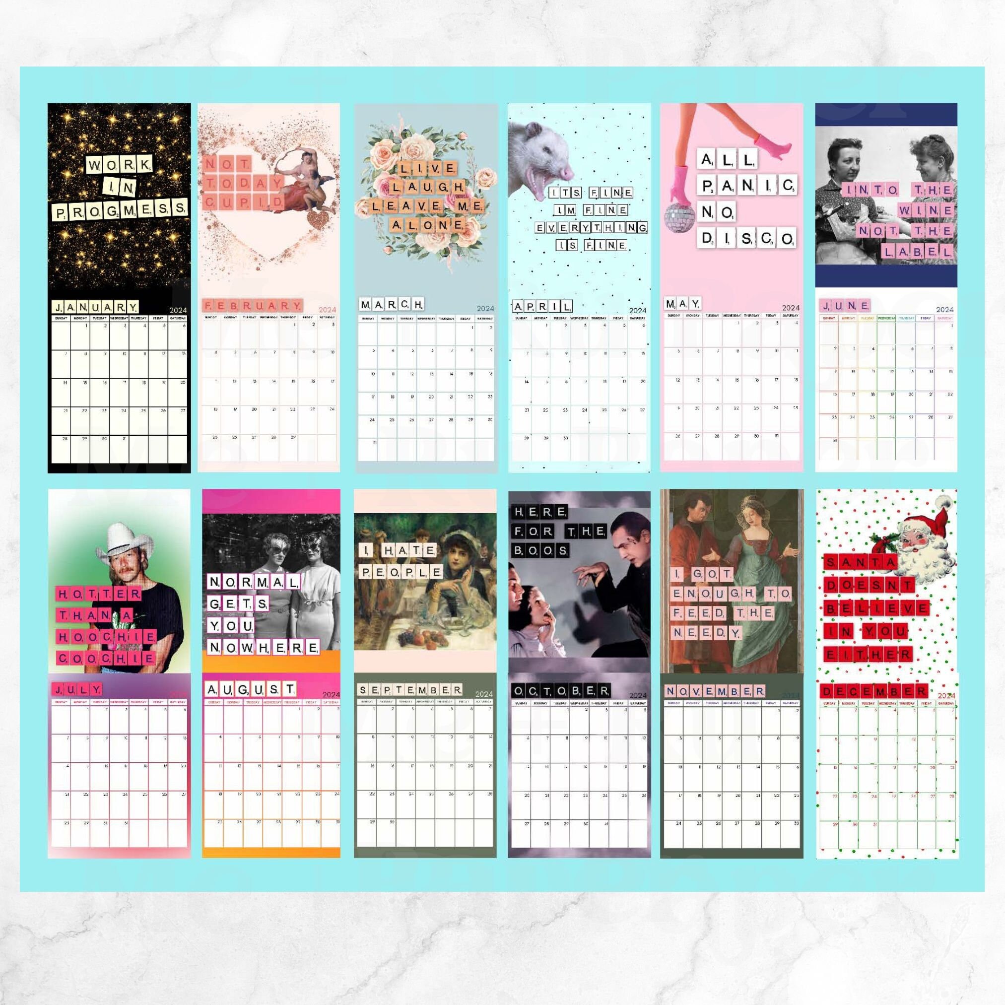 2024 Funny Wall Calendar, Another Ducking Year, Mildly Saucy, Kid and ...