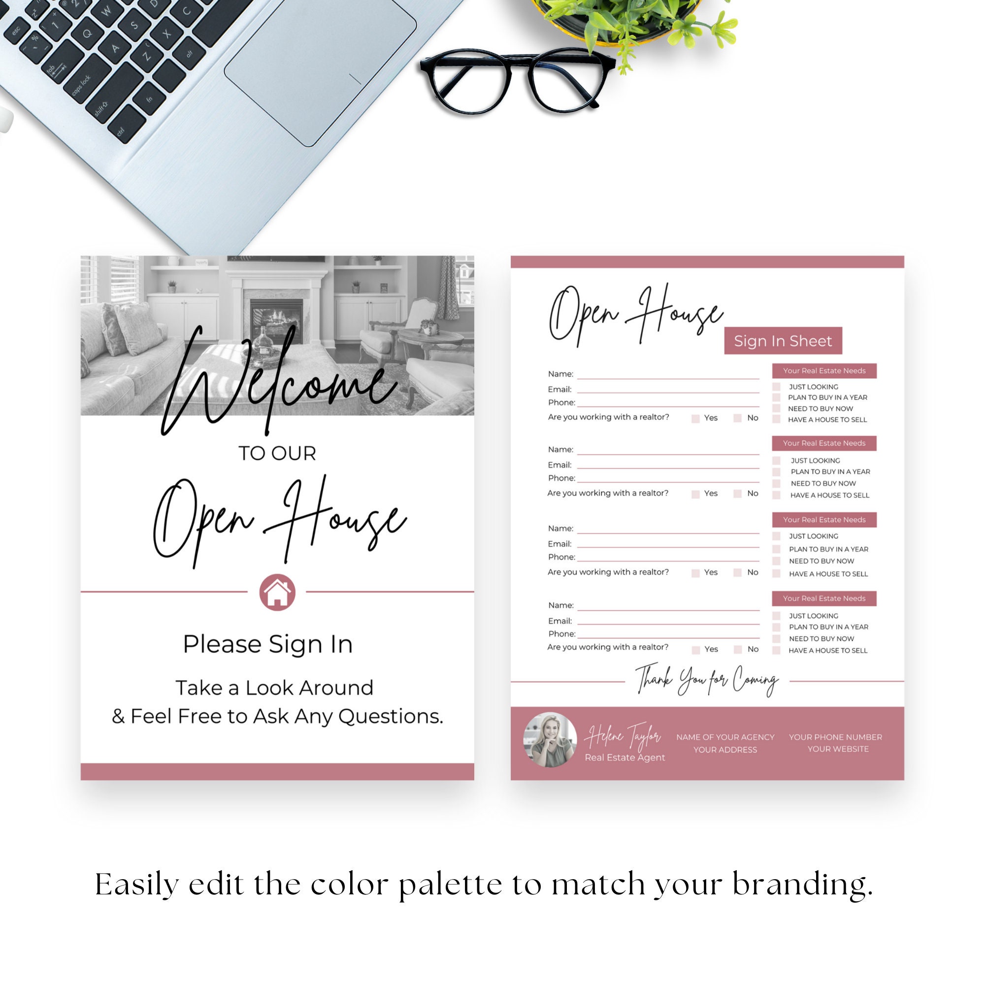 Editable Open House Sign in Sheet Realtor Open House Form - Etsy