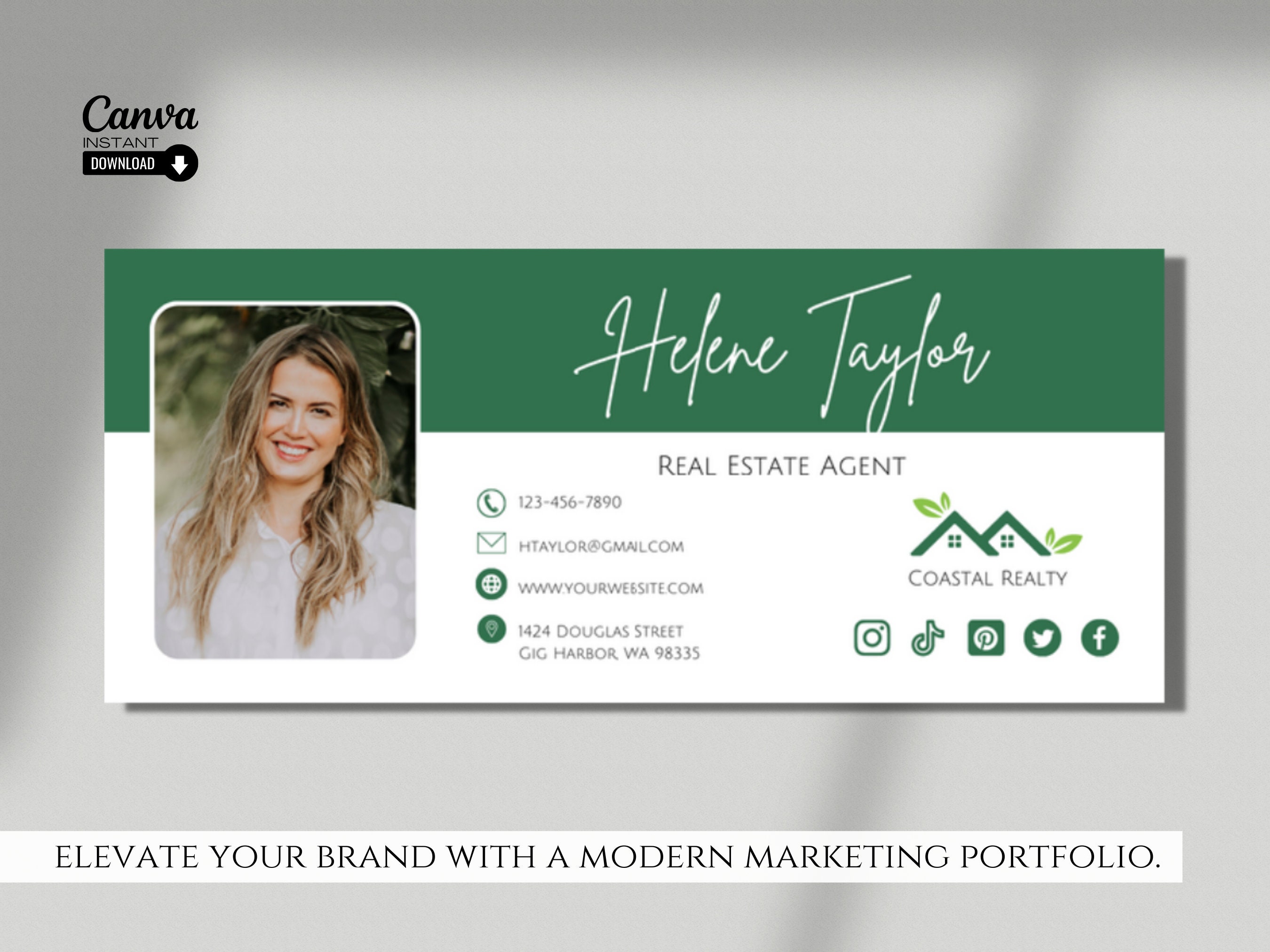 Editable Email Signature Template Bundle Canva Gmail Business - Etsy