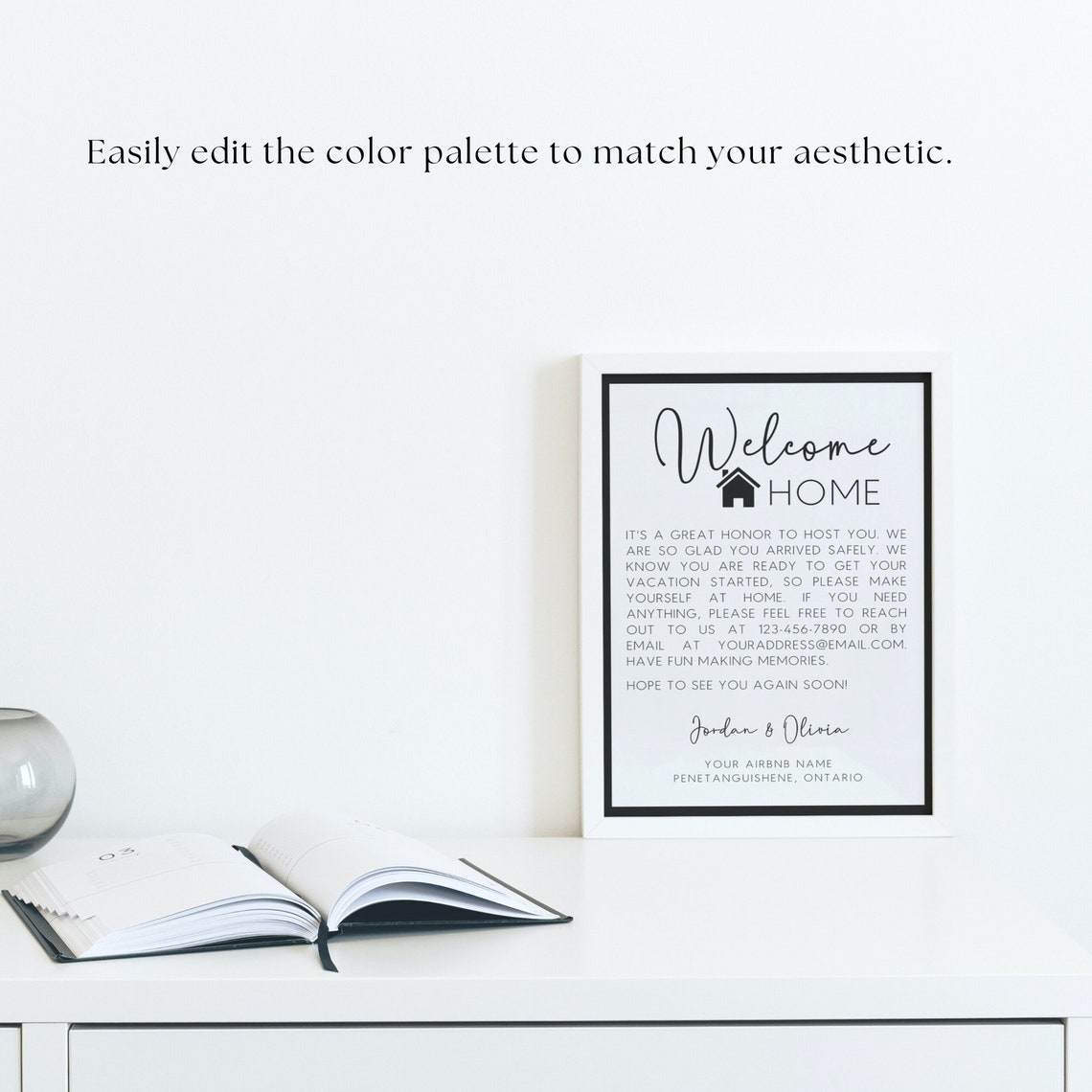 Editable Airbnb Welcome Sign Guest Arrival Poster Welcome - Etsy
