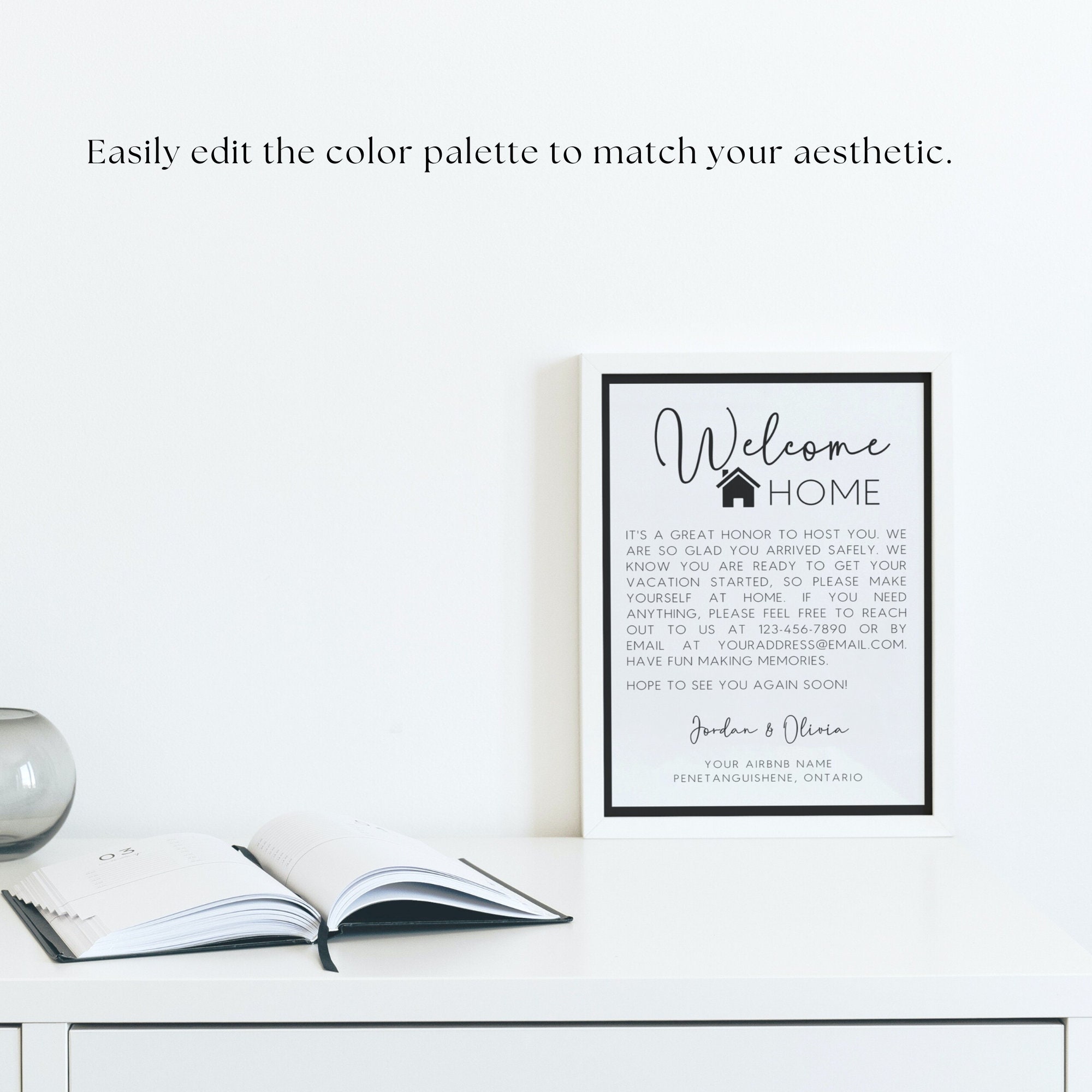 Editable Airbnb Welcome Sign Guest Arrival Poster Welcome - Etsy