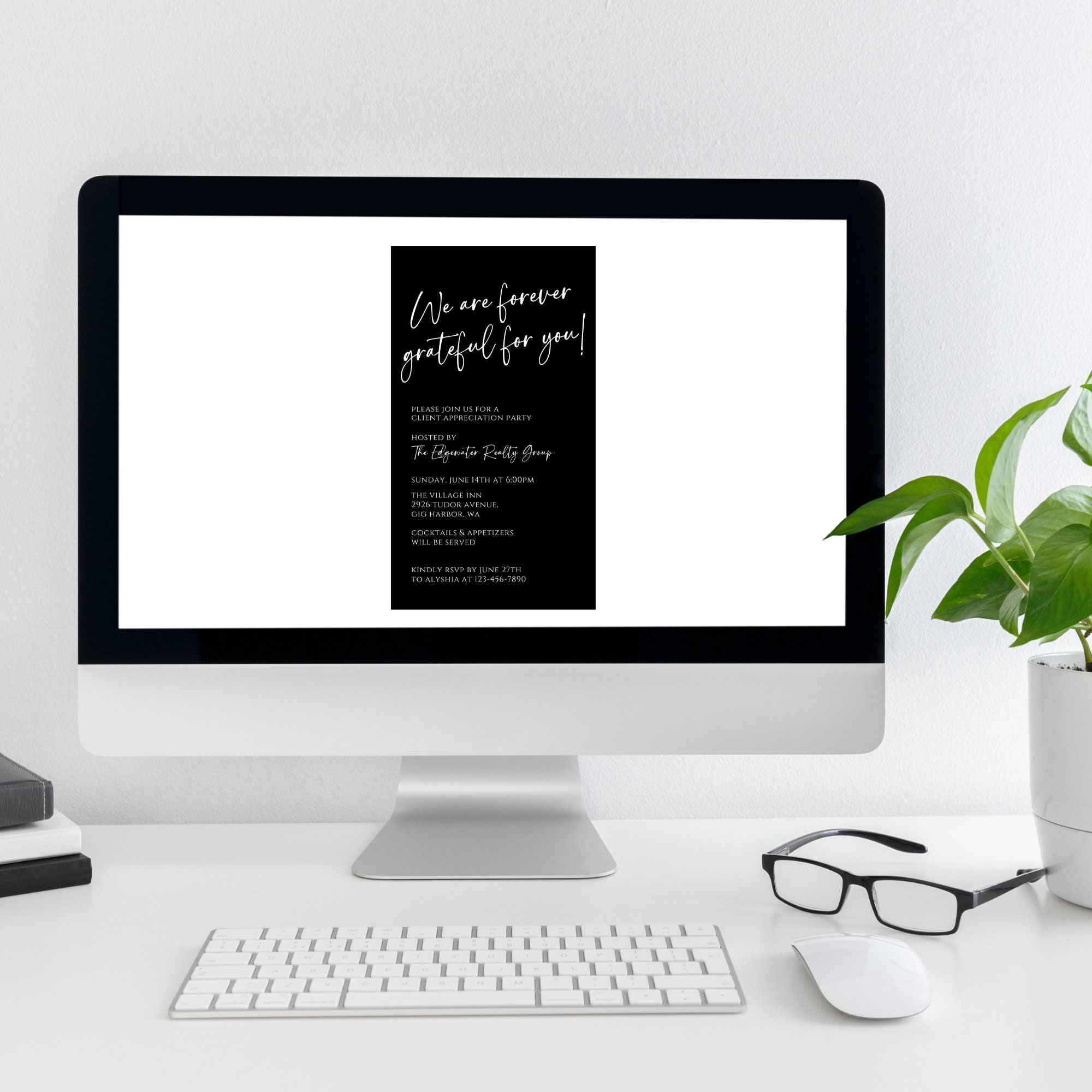 Editable Modern Business Invitation Template, Client Appreciation Party ...