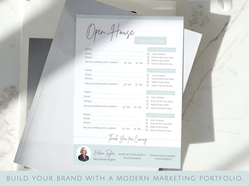 Editable Open House Sign in Sheet Realtor Open House Form - Etsy