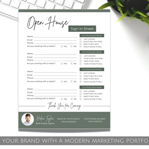 Editable Open House Sign in Sheet Realtor Open House Form - Etsy