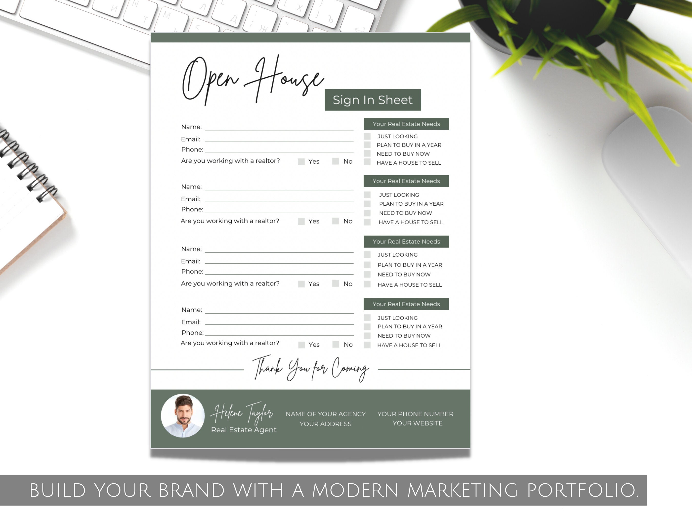 Editable Open House Sign in Sheet Realtor Open House Form - Etsy