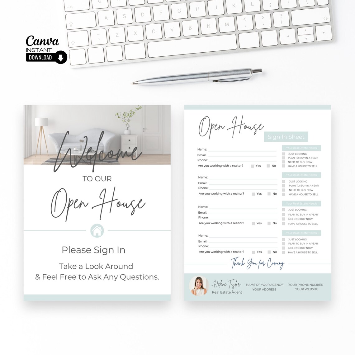 Editable Open House Sign in Sheet, Realtor Open House Form, Real Estate ...