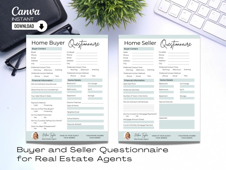 Buyer Questionnaire Seller Questionnaire Real Estate - Etsy