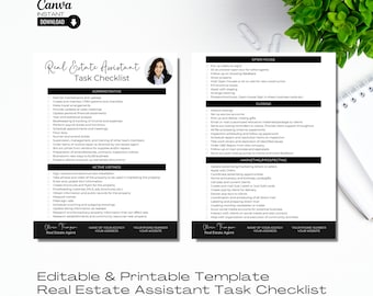 Real Estate Assistant's Task List Printable - Etsy
