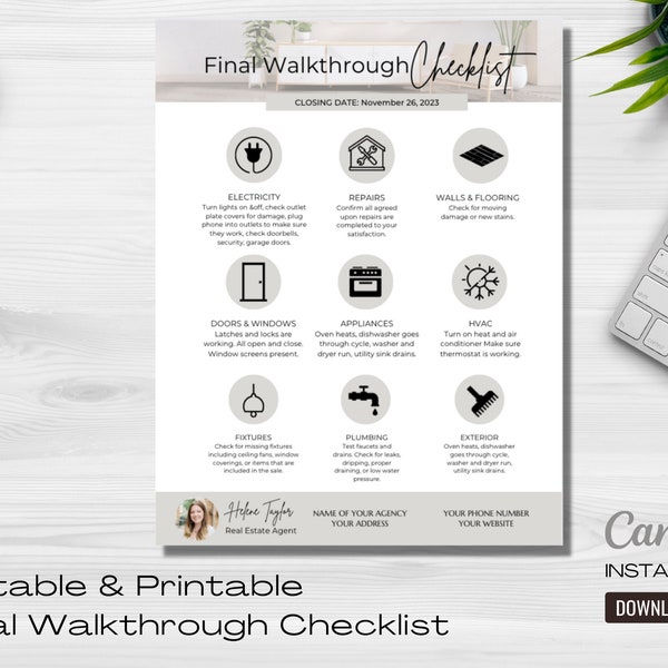 Home Inspection Checklist Template - Etsy