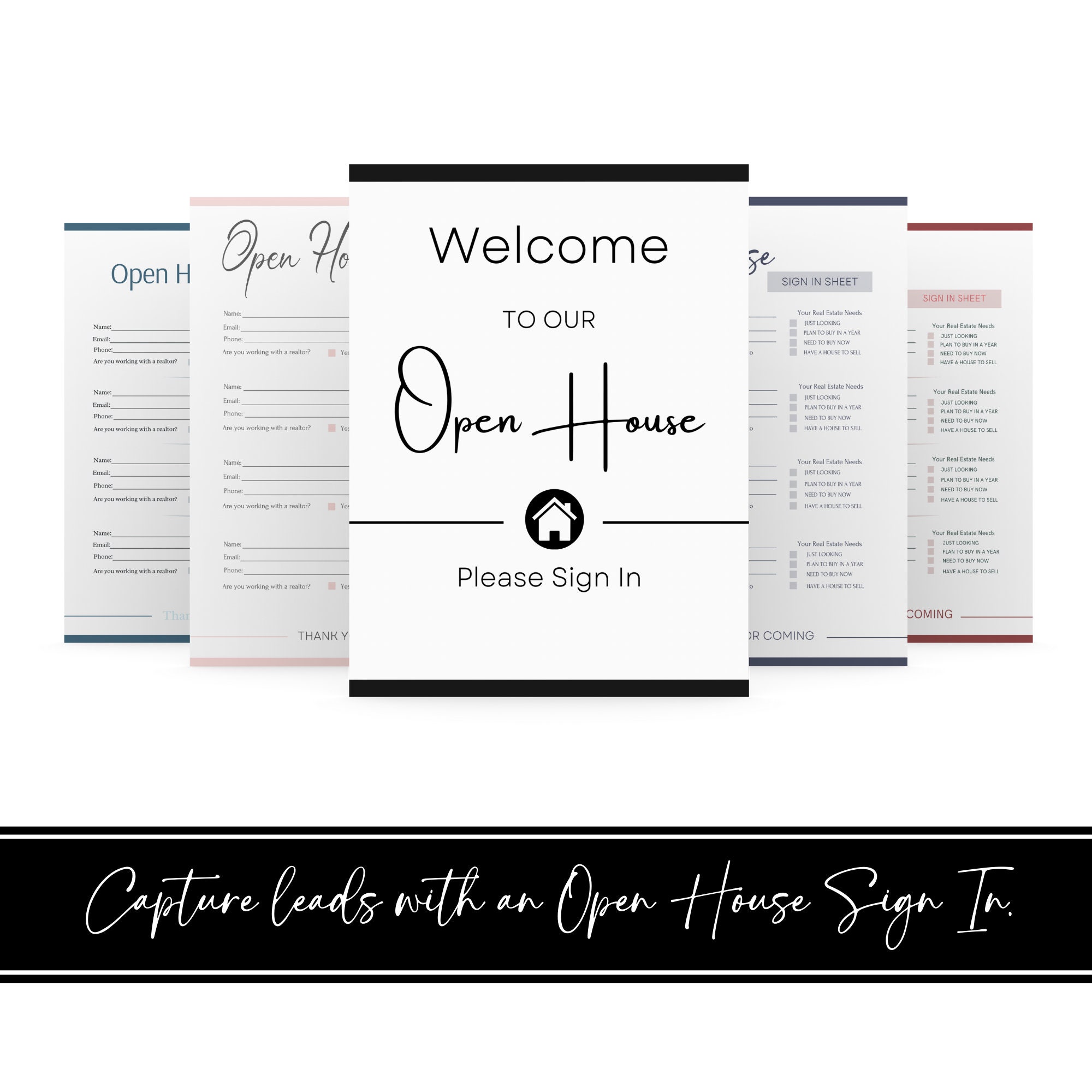 Editable Open House Sign in Sheet Template, Printable Realtor Open ...