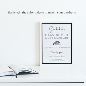 Airbnb Respect the Neighbors Sign, Airbnb Noise Rules Sign, Airbnb ...