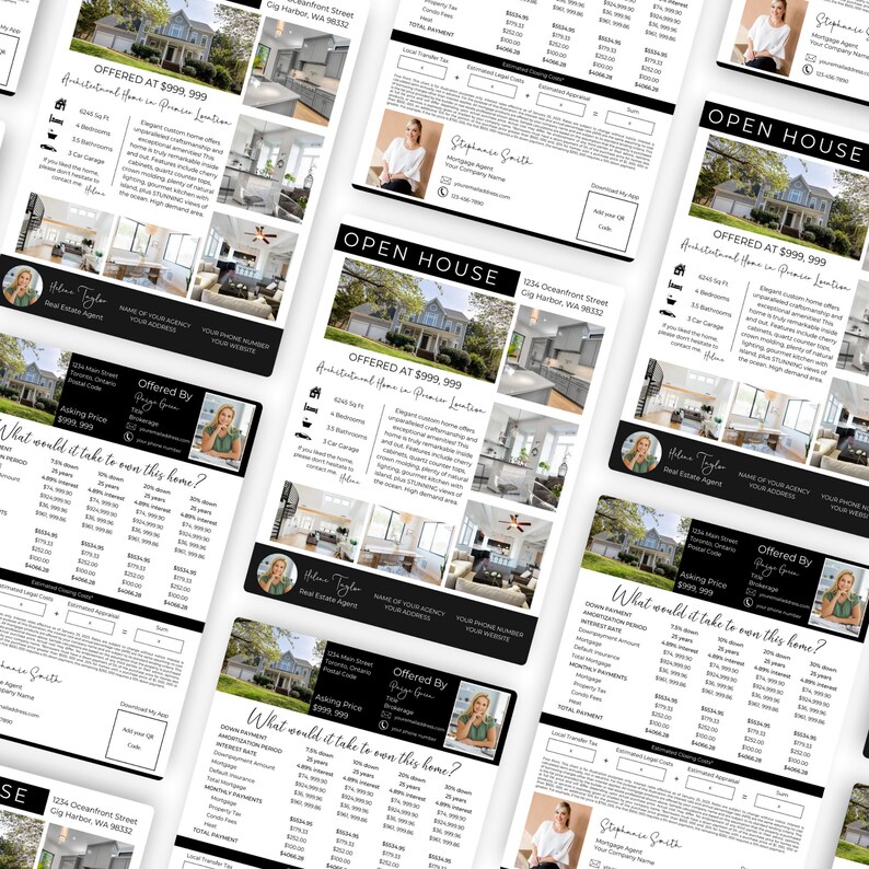 Real Estate Open House Flyer: Editable Financial Sheet (canva) - Etsy