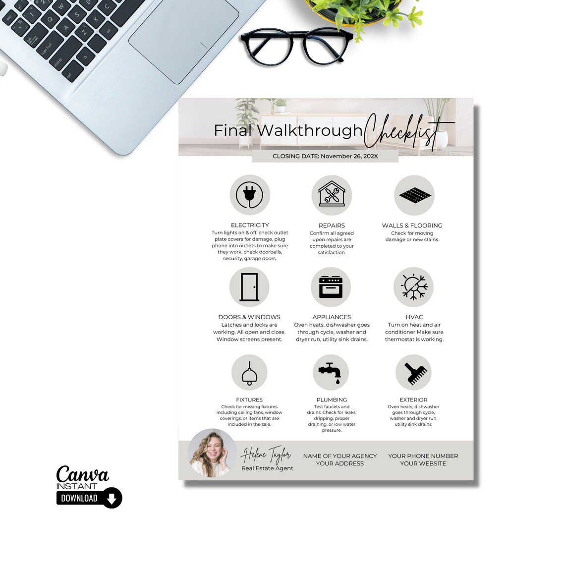 Final Walkthrough Guide Closing Guide Real Estate Marketing - Etsy