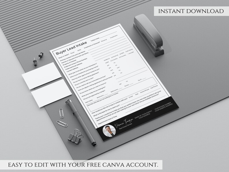 Editable Real Estate Lead Intake Sheet Printable Buyer - Etsy