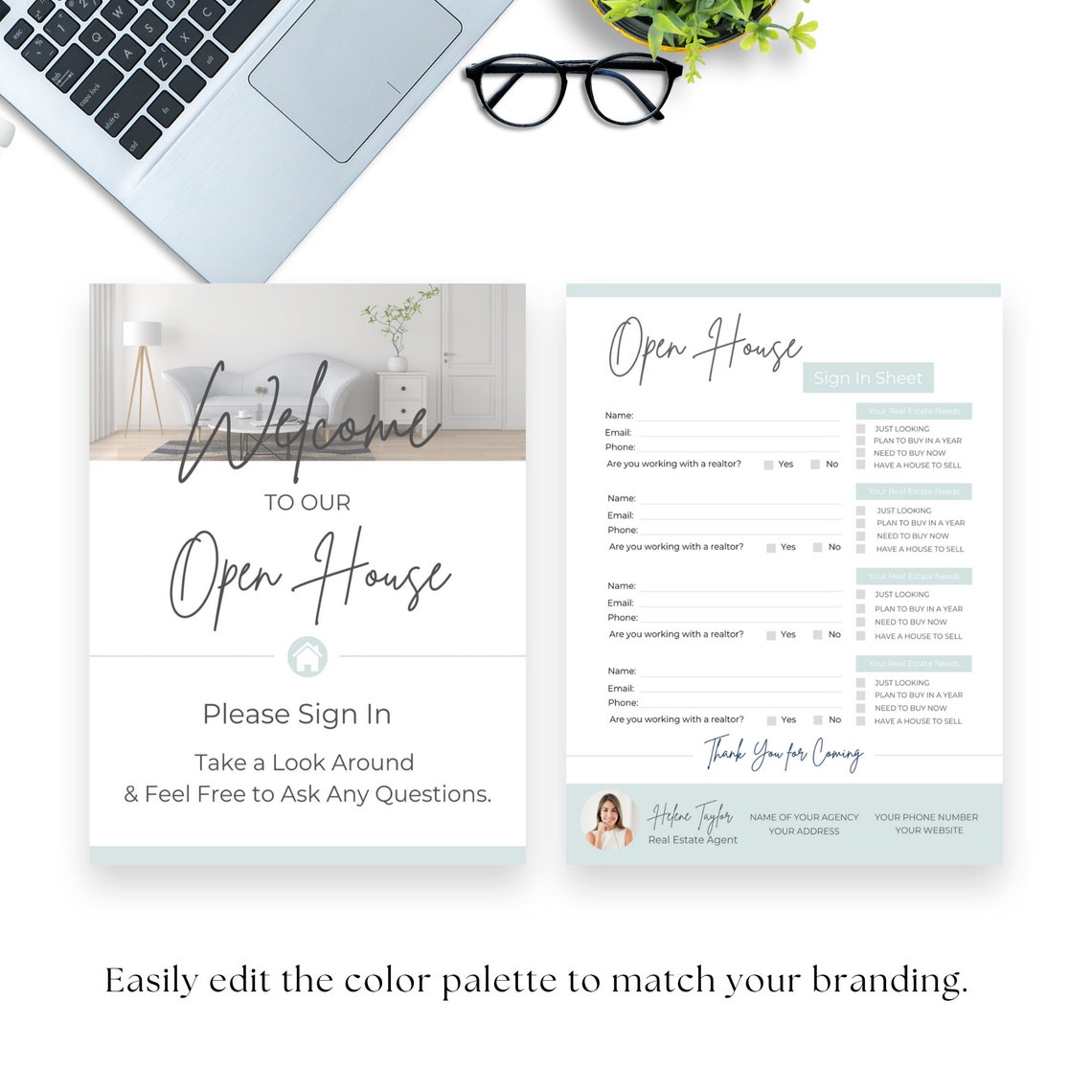 Editable Open House Sign in Sheet, Realtor Open House Form, Real Estate ...