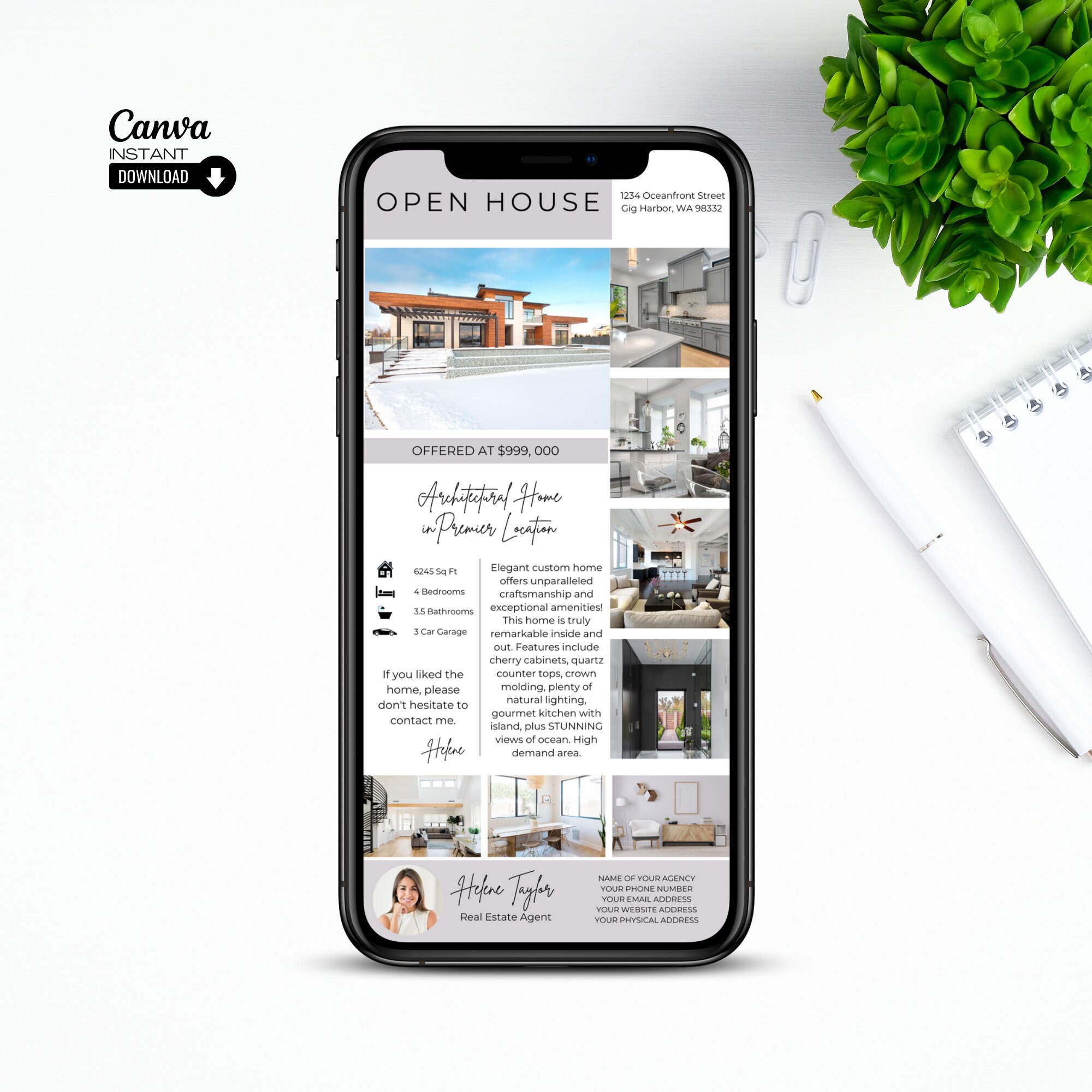 Mobile Open House Flyer Template: Real Estate Marketing (canva) - Etsy