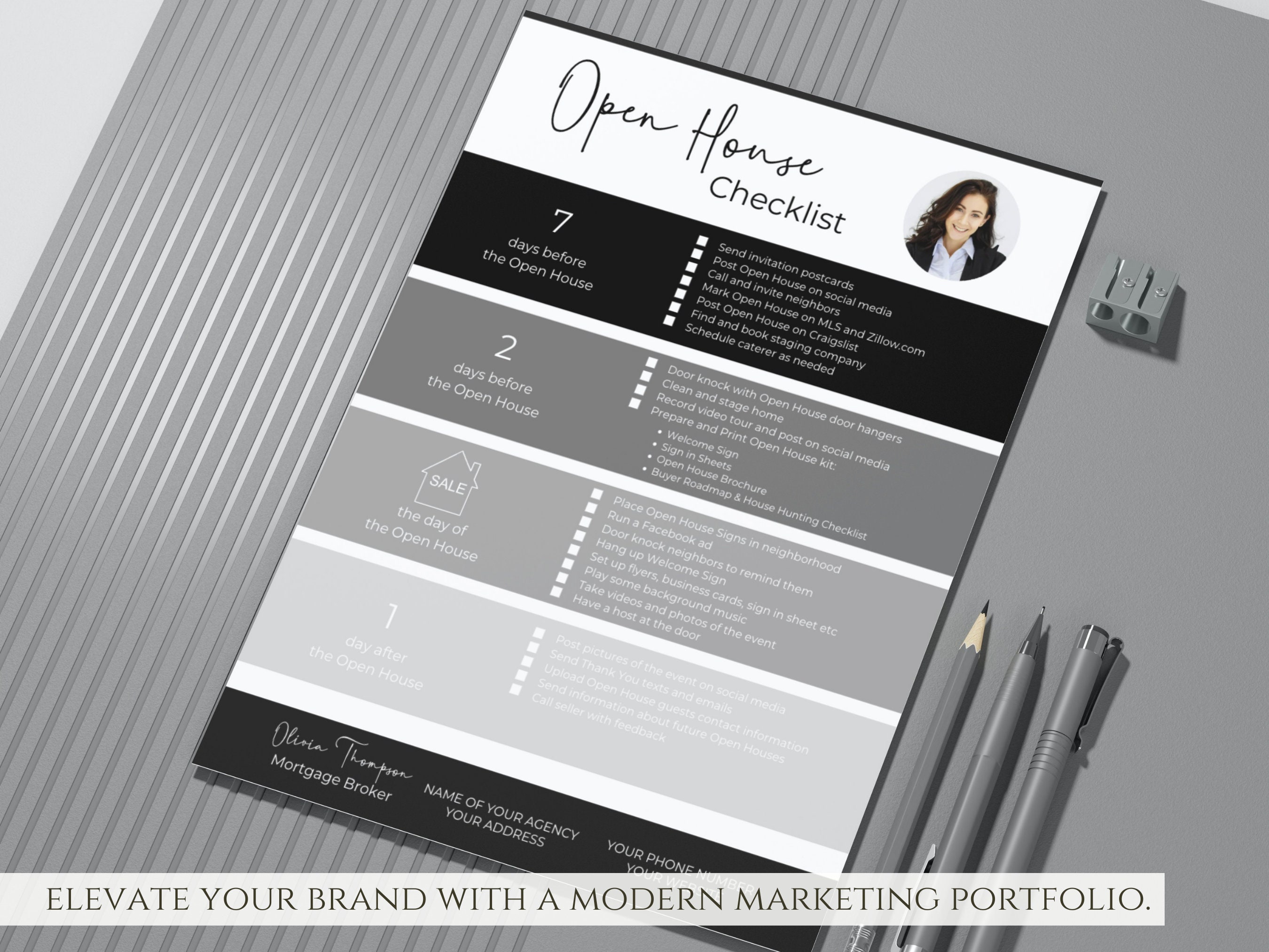 Open House Task Checklist Printable Open House Marketing - Etsy