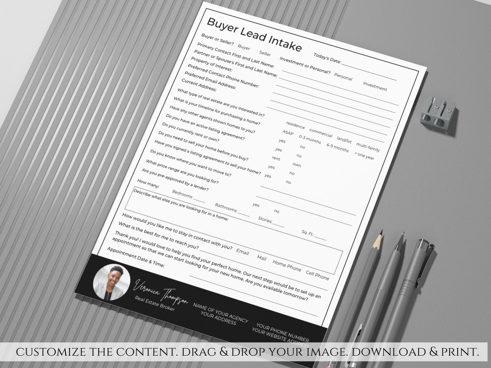 Editable Real Estate Lead Intake Sheet Printable Buyer - Etsy