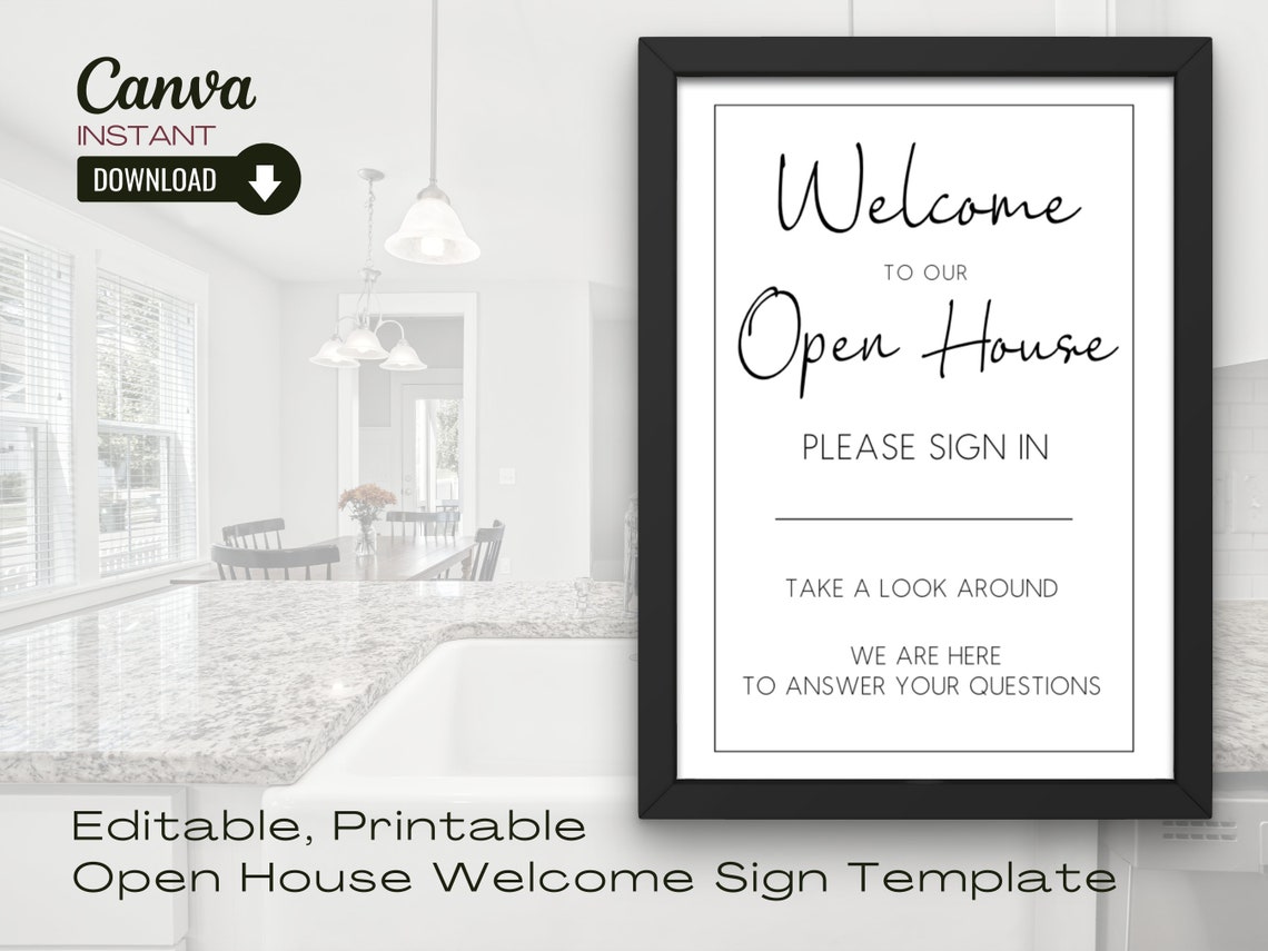 Editable Open House Sign in Sheet Realtor Open House Form - Etsy