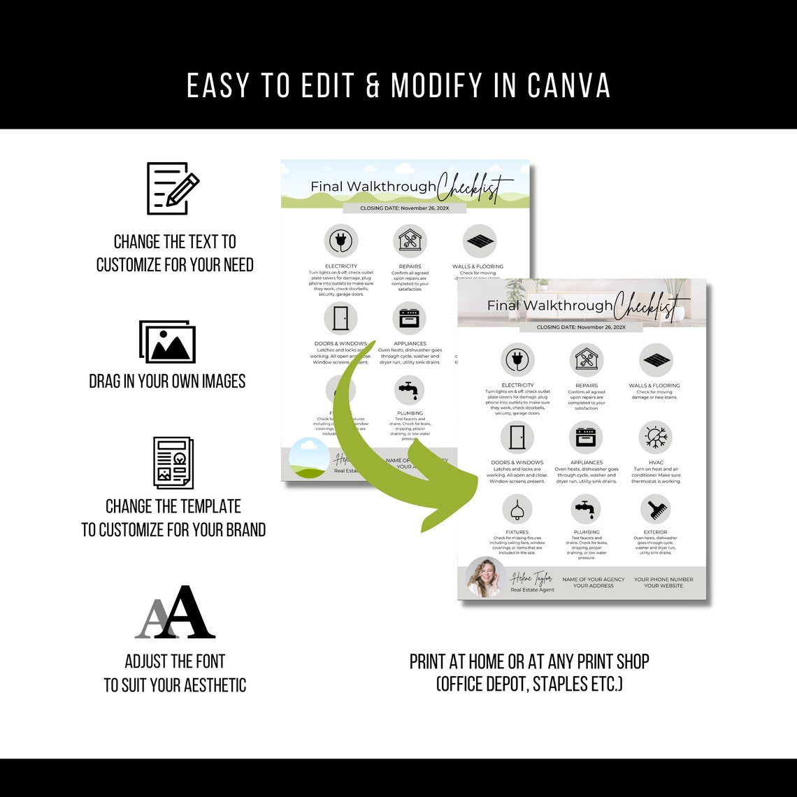 Final Walkthrough Guide Closing Guide Real Estate Marketing - Etsy