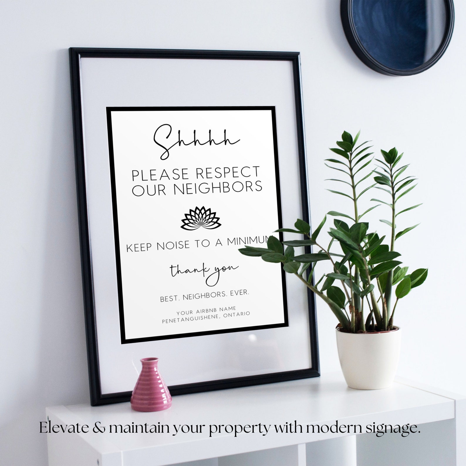 Airbnb Noise Rules Sign: Respect the Neighbors (printable Template) - Etsy