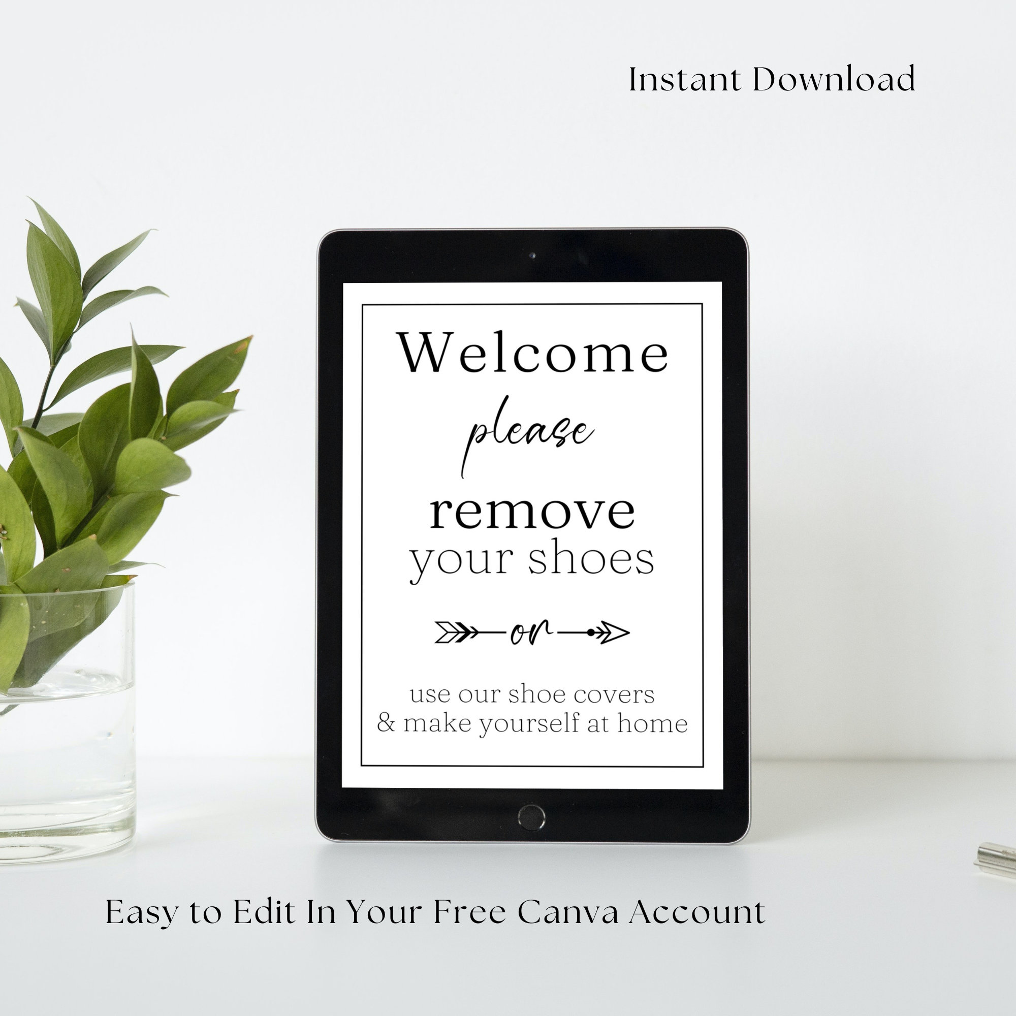 Editable No Shoes Sign Template: Open House Welcome (printable) - Etsy