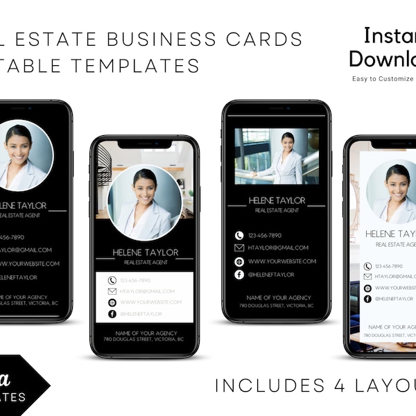 Vertical Realtor Business Card - Etsy
