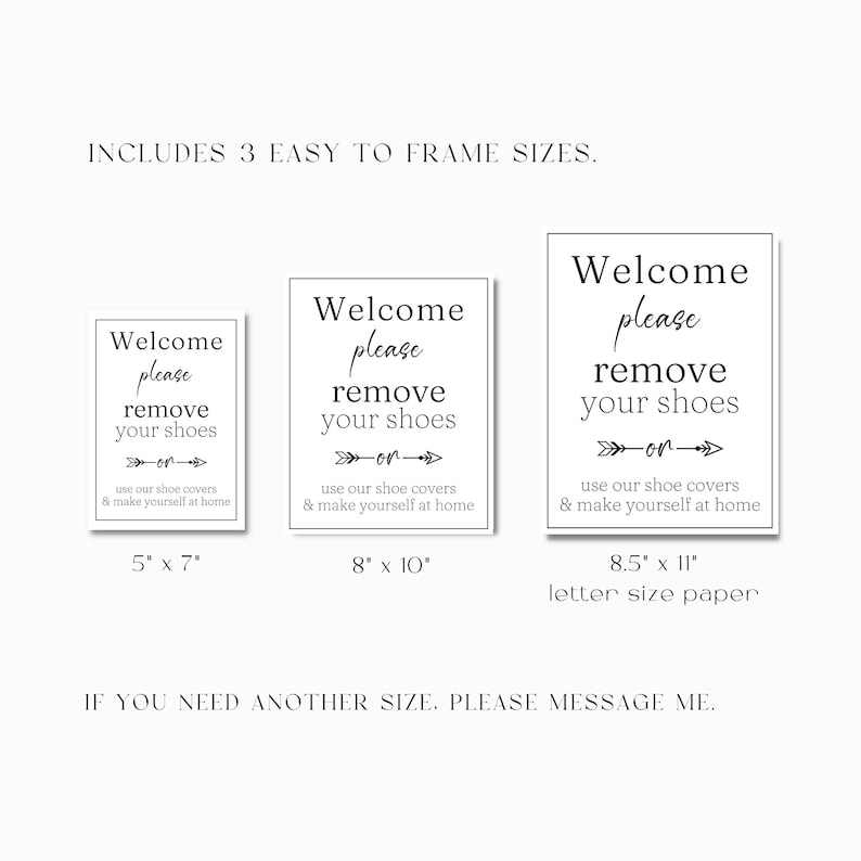 Editable No Shoes Sign, Remove Your Shoes Sign Template, Airbnb Sign ...