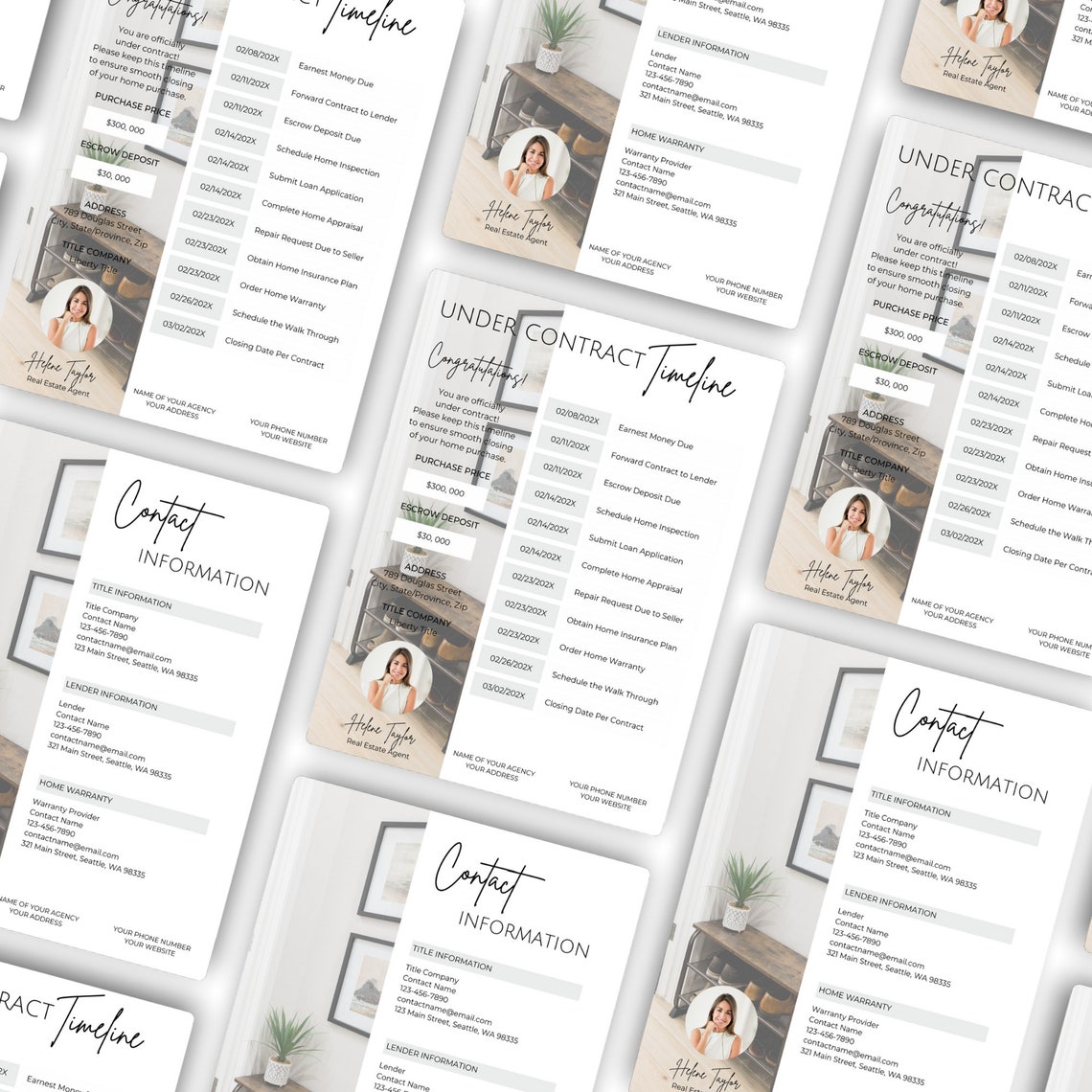 Real Estate Closing Timeline, Real Estate Closing Checklist, Contact ...