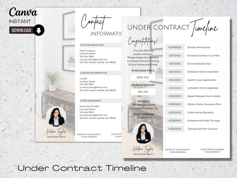 Real Estate Closing Timeline Real Estate Closing Checklist - Etsy