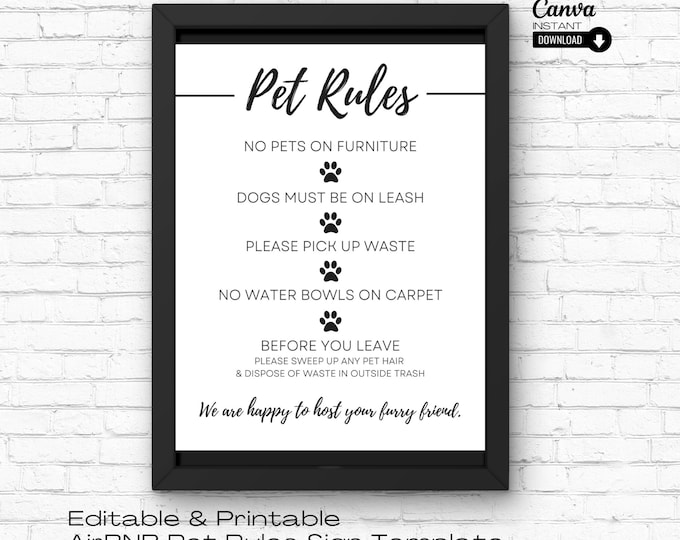 Doggy House Rules Funny Sign for a Dog Owner - Etsy